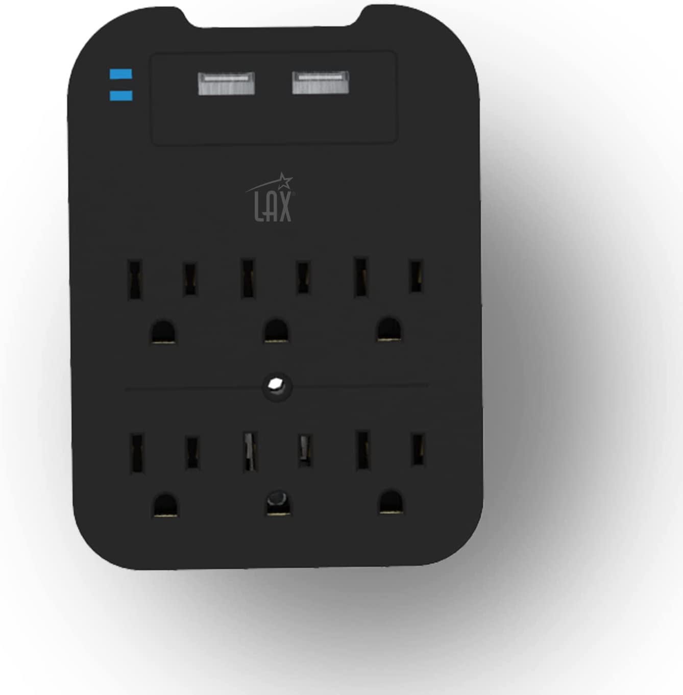 Multi-Plug Surge Protector with 6 Wall Outlets & 2 USB Ports – LAX Gadgets
